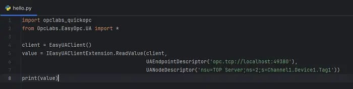 OPC Data Client 2023.2 Adds Python.NET Support